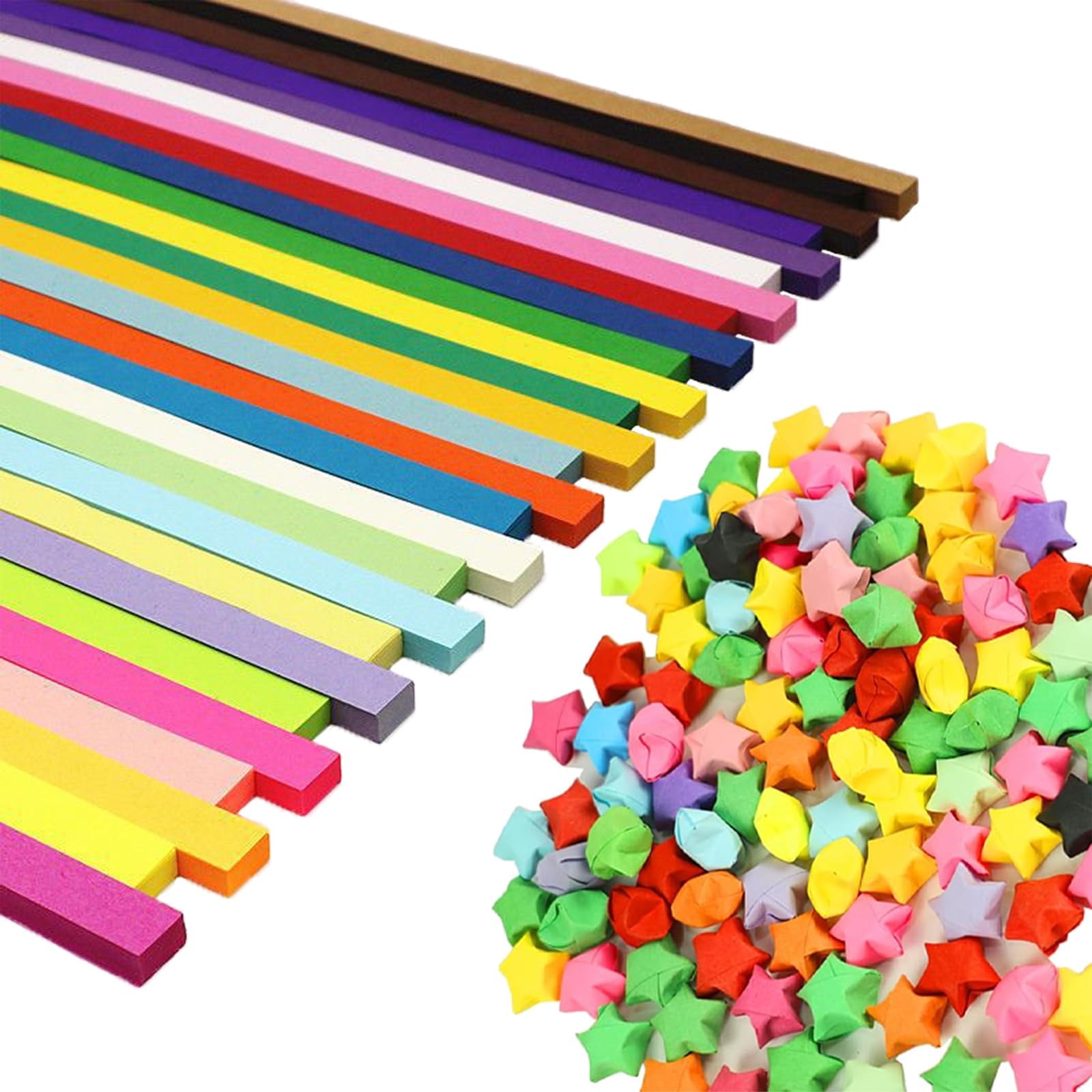 Amazon.com : 1350 Sheets Rainbow Origami Star Paper Strips, 27 ...