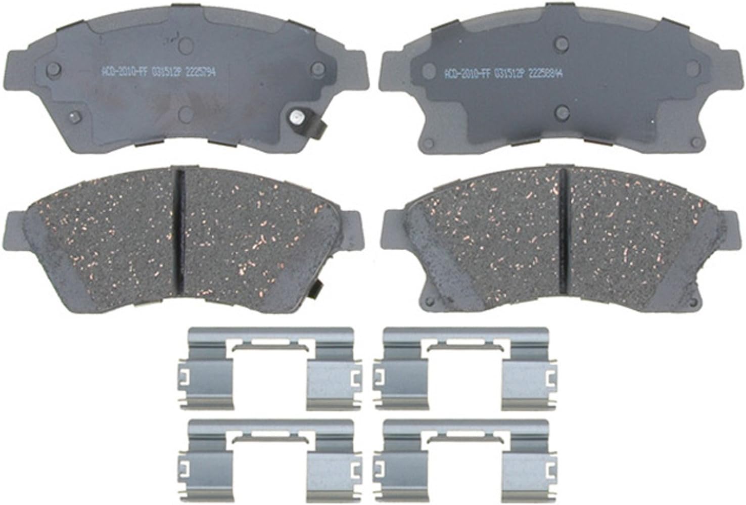 Amazon.com: ACDelco Silver 14D1522CHF1 Ceramic Front Disc Brake Pad Set ...