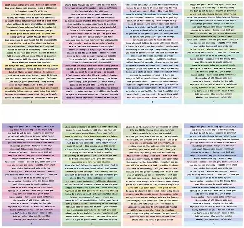 8 Sheet Quote Stickers for Journaling, Small Talk Stickers Vintage ...