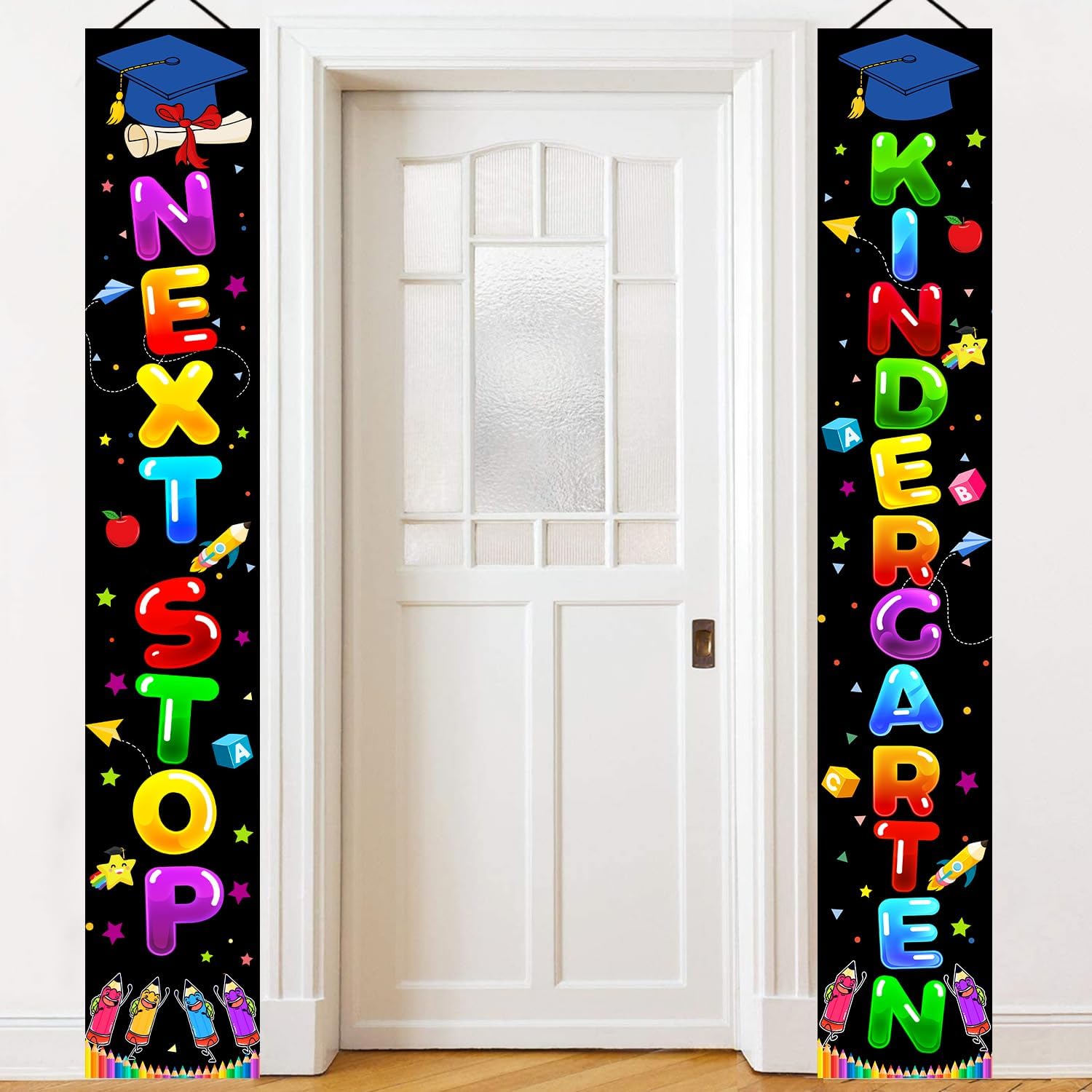 Amazon.com: Preschool Graduation Decorations Porch Banner, 71'' x 12 ...