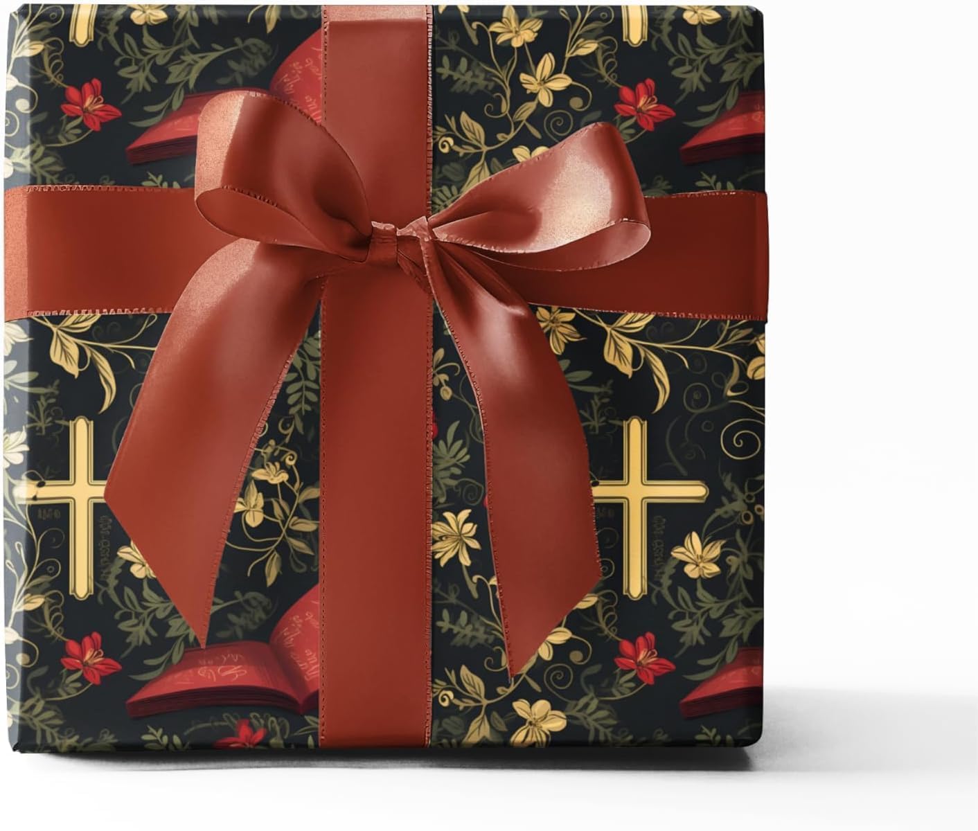 Religious Christmas Wrapping Paper 5 Saint Nicholas Green Wrapping