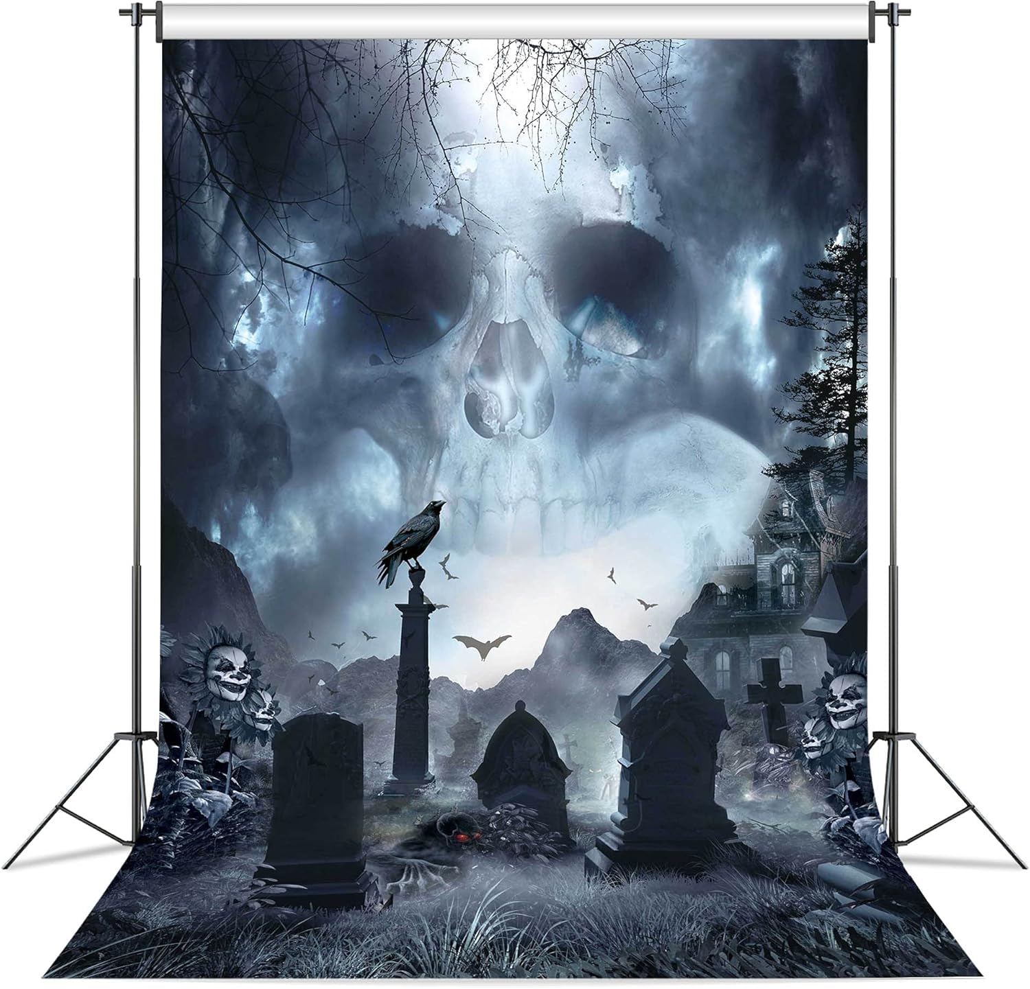 Amazon.com : LIVUCEE 5x7ft Polyester Fabric Halloween Backdrop for ...