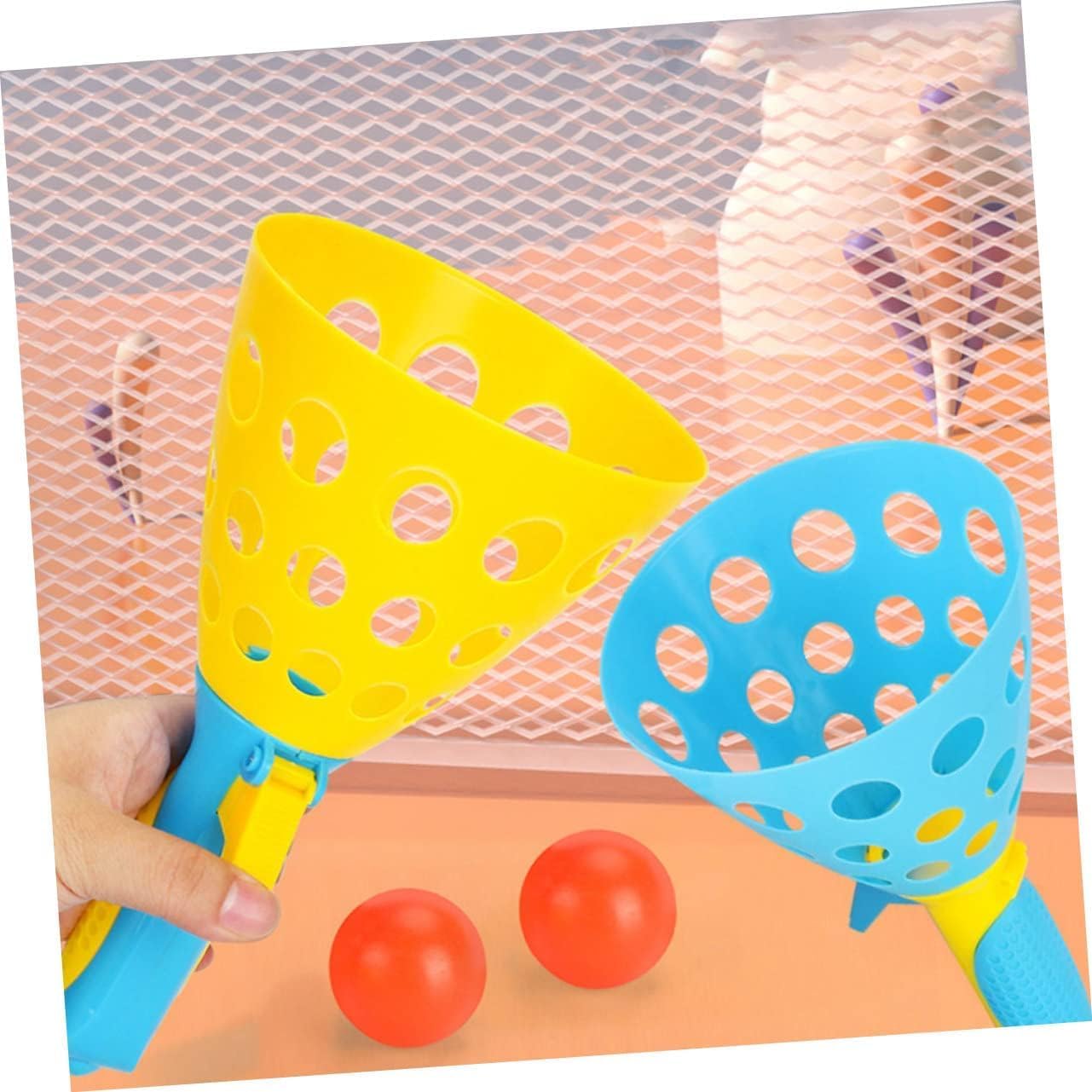 Niku Click and Catch Twin Ball Launcher Game Indoor Outdoor Toy Set ...