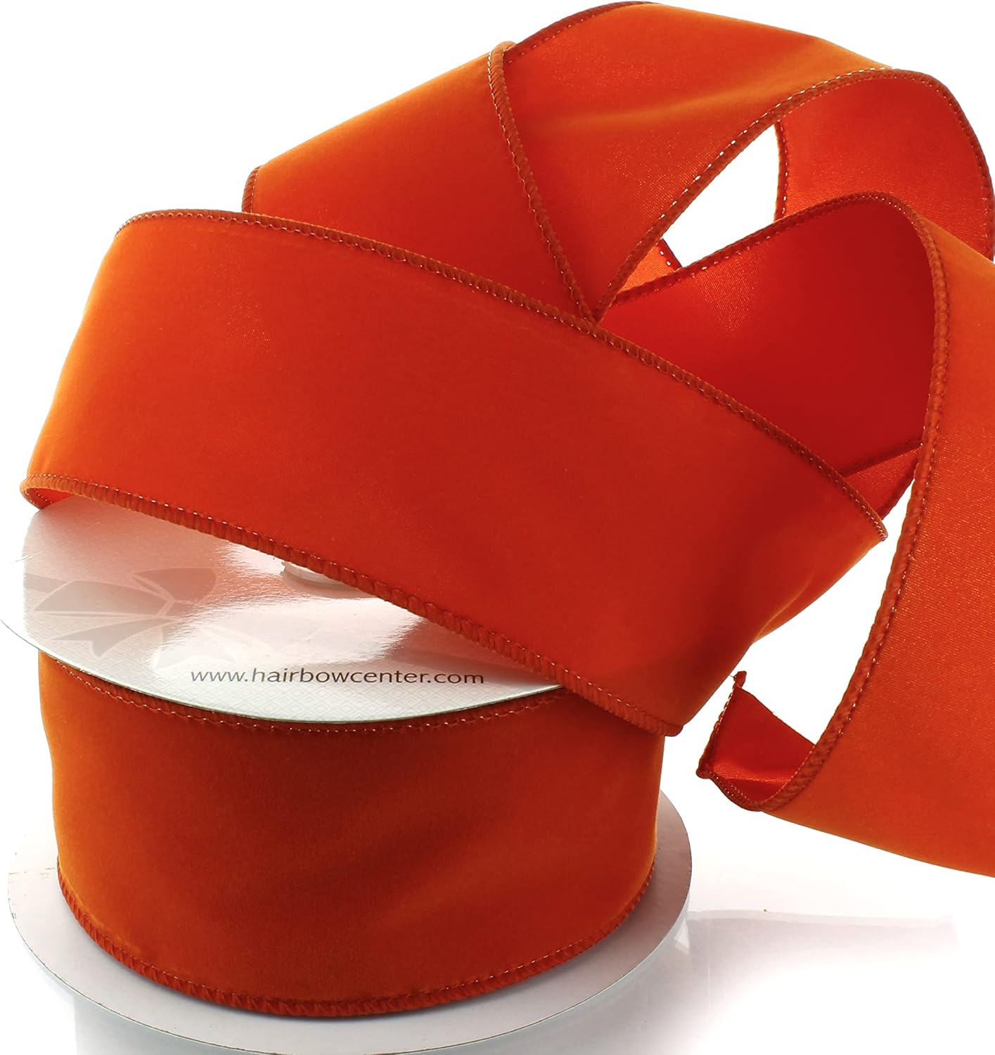 Amazon.com: Ribbon Traditions 2.5" Wired Suede Velvet Ribbon Burnt ...