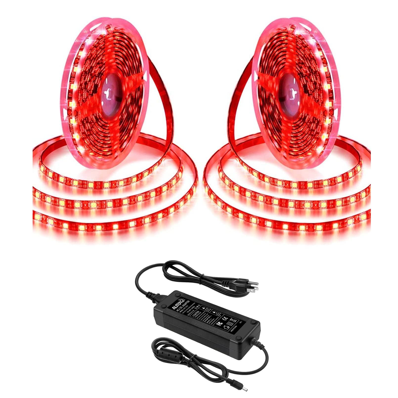 Amazon.com: ALITOVE 32.8ft 5050 SMD Red LED Flexible Strip Ribbon Light ...
