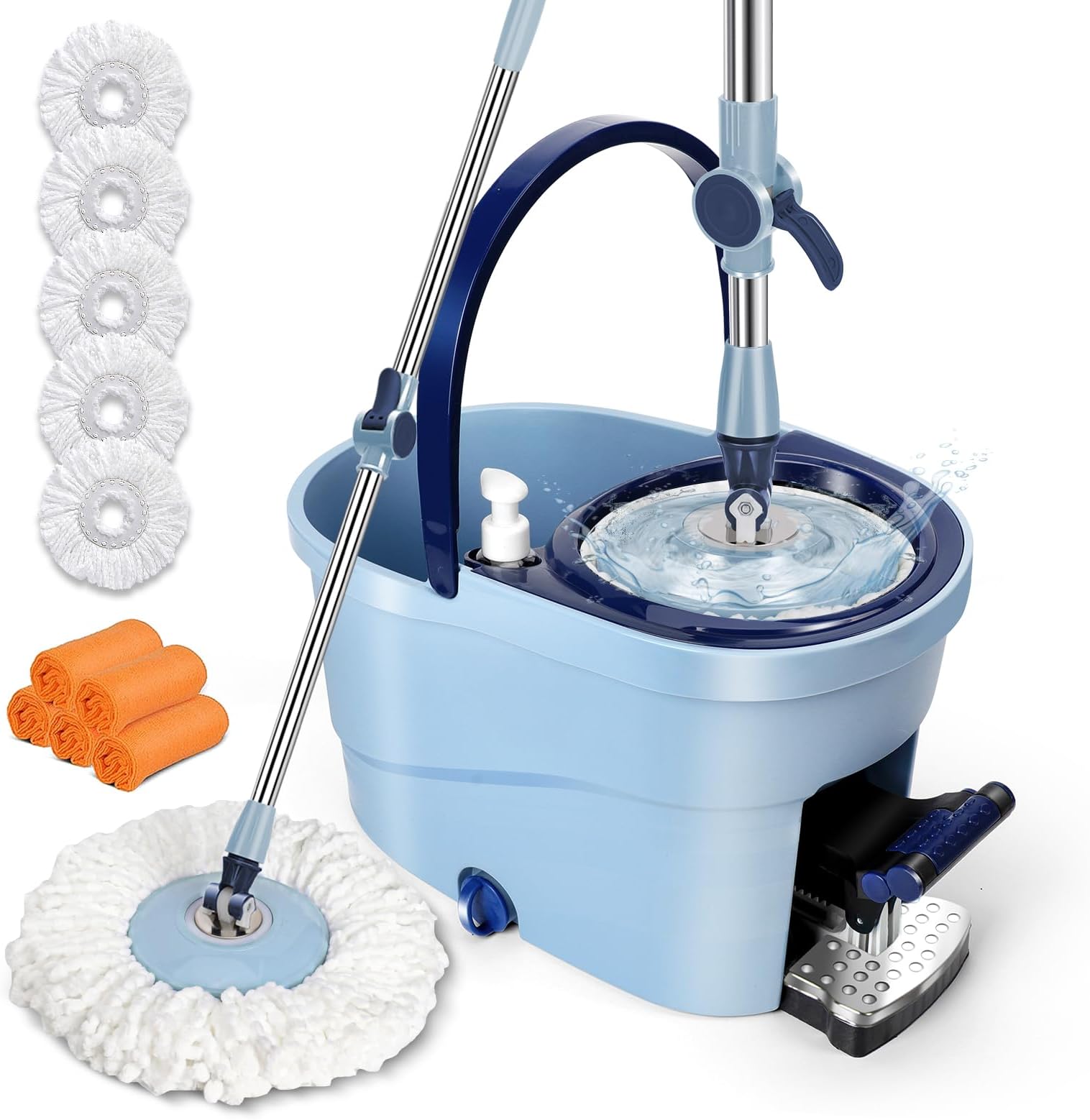 OZD Serpillière Seau Essoreur à Pédale, Balai Serpillère et Seau ...