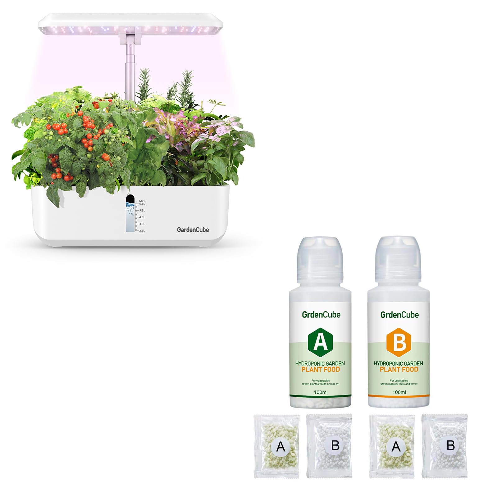 Amazon.com : GardenCube 12 Pods Herb Garden Kit Indoor White & 600ml ...