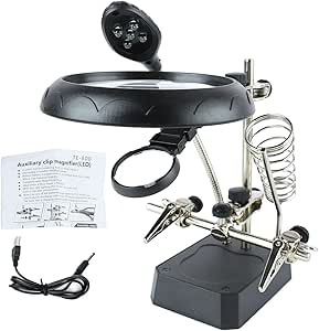 Amazon.com: Magnifying Glass with Light and Stand,Magnifying Lamp with ...