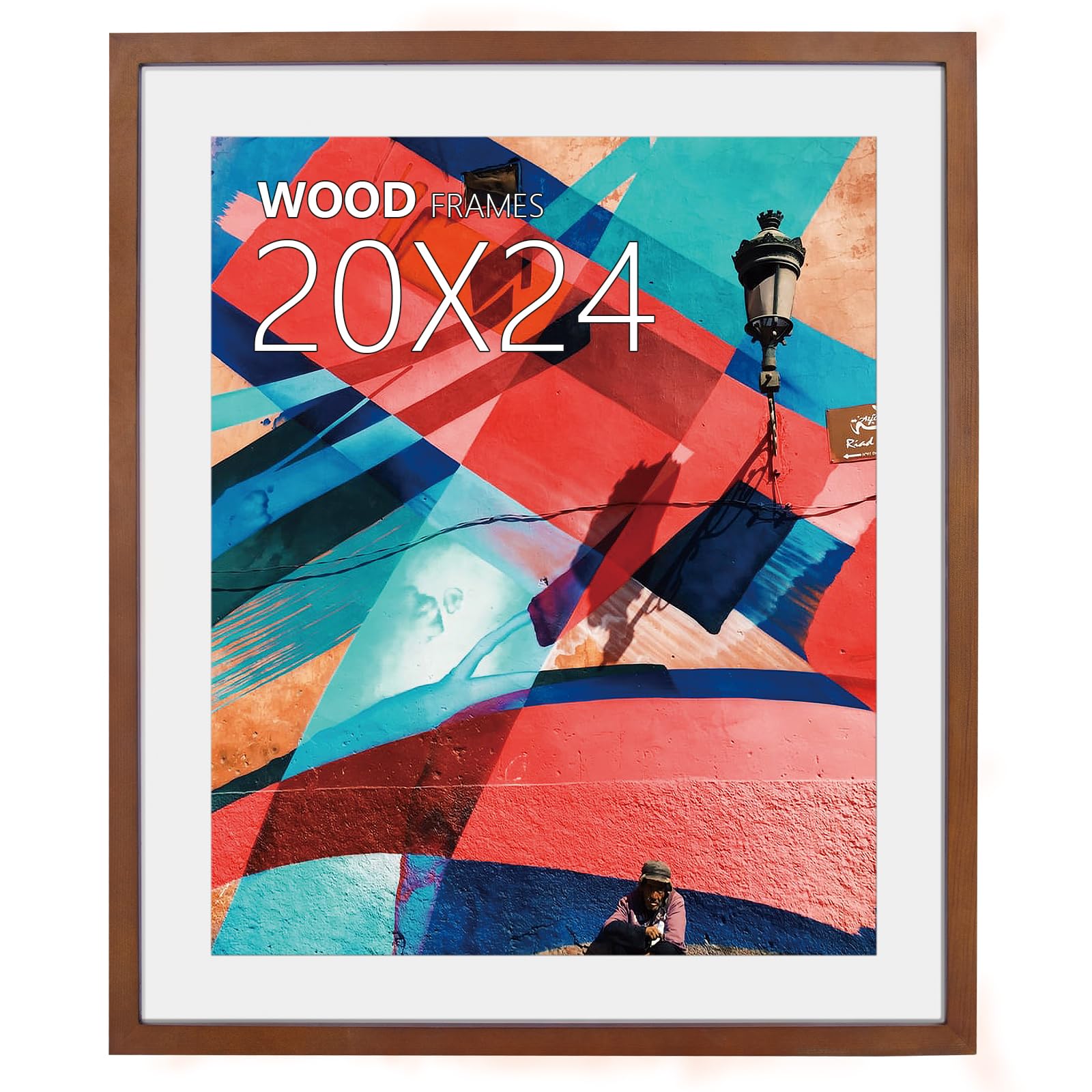 Amazon.com - 20x24 Poster Frame,24x20 Natural Wood Picture Frames with ...