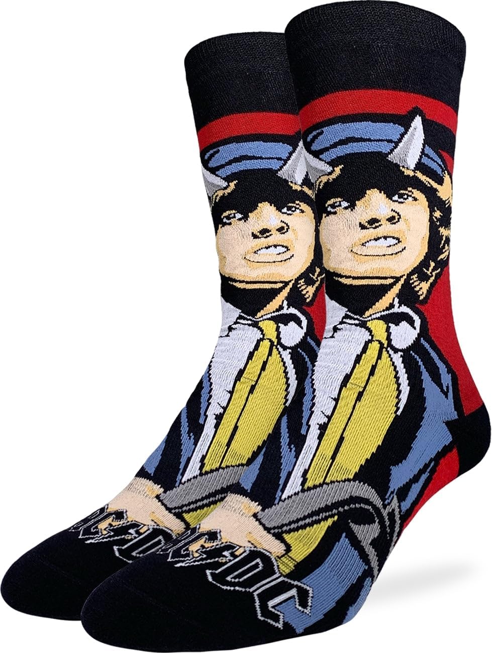 Amazon.com: Good Luck Sock Men's AC/DC, Angus Young Devil Socks, Adult ...