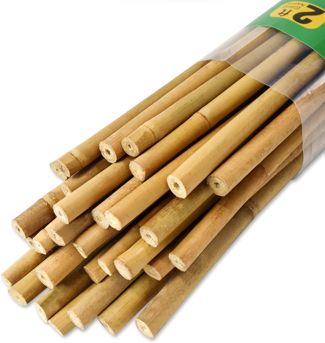 Amazon.com : Hydrofarm HGBB2 2' Natural, pack of 25 Bamboo Stake, Tan ...
