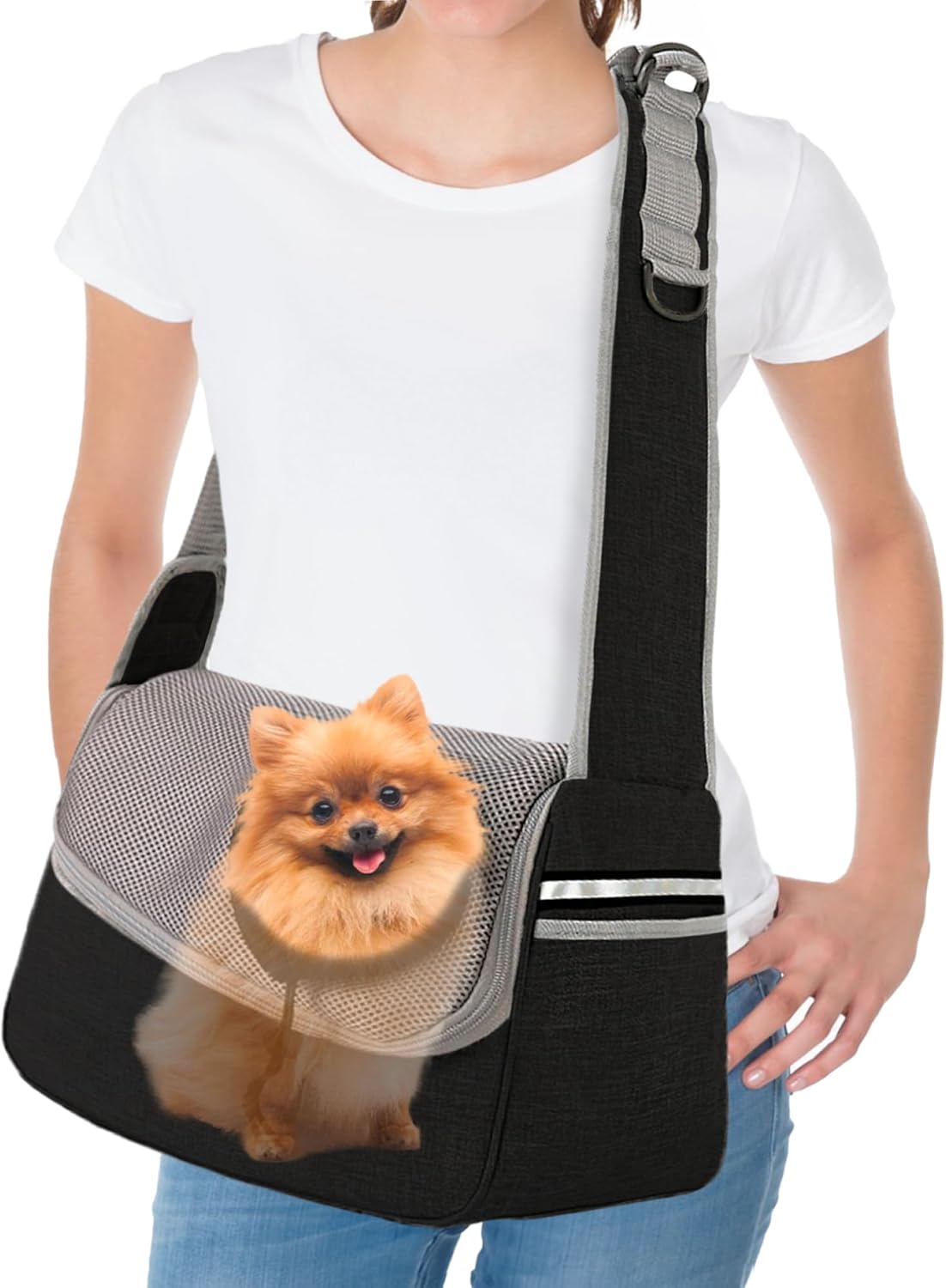 Amazon.com : Dogejoy Small Dog Sling Carrier with Bottom Pad Support ...