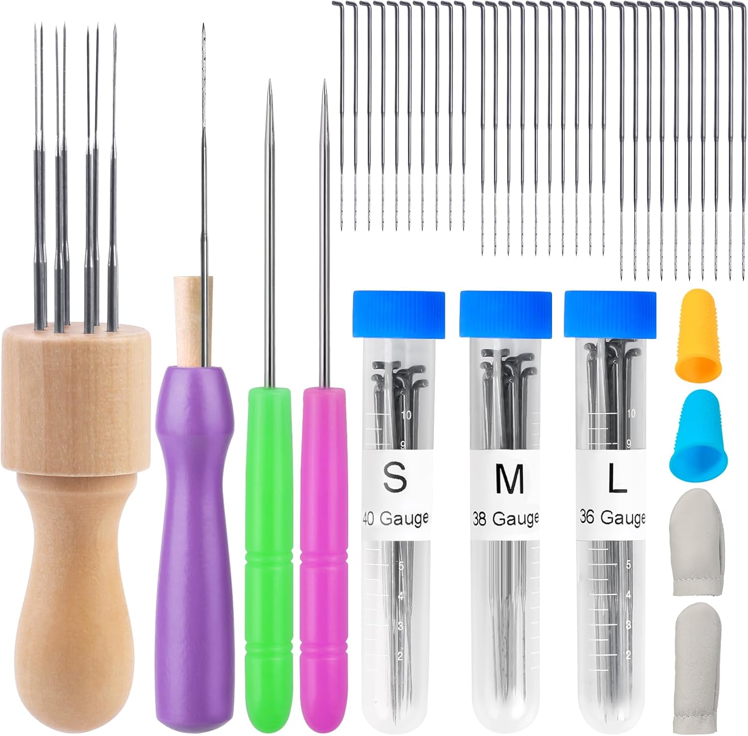 Amazon.com: 3-Sizes Felting Needles, 43-Piece Felting Tool Set with ...