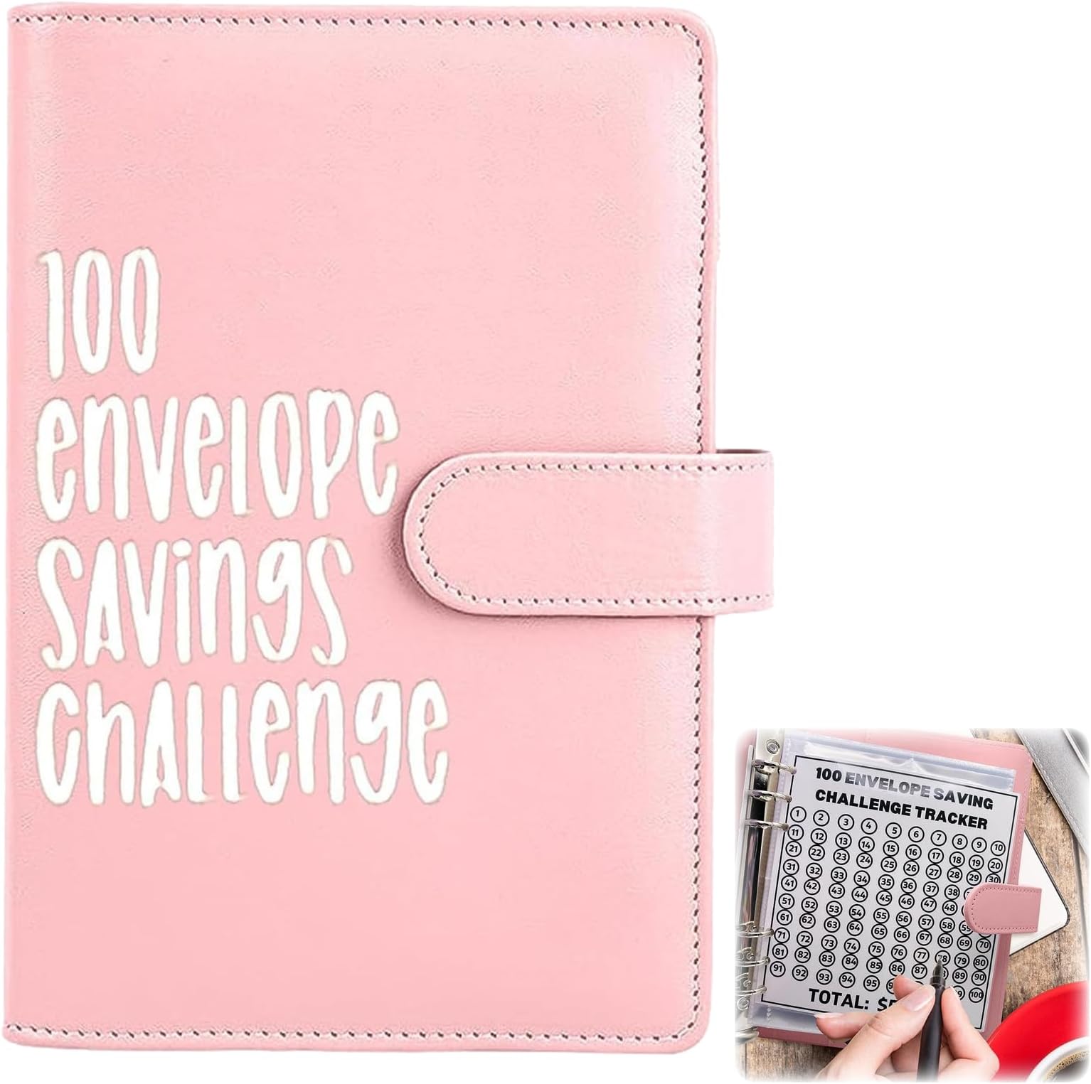 100 Envelope Challenge Binder Budget Binder Money Saving Wallet Easy ...
