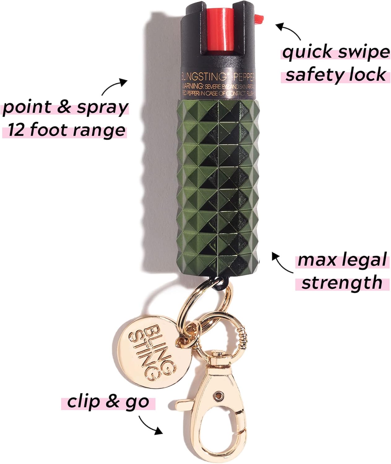 BLINGSTING Pepper Spray Maximum OC Strength Self Defense Spray for ...