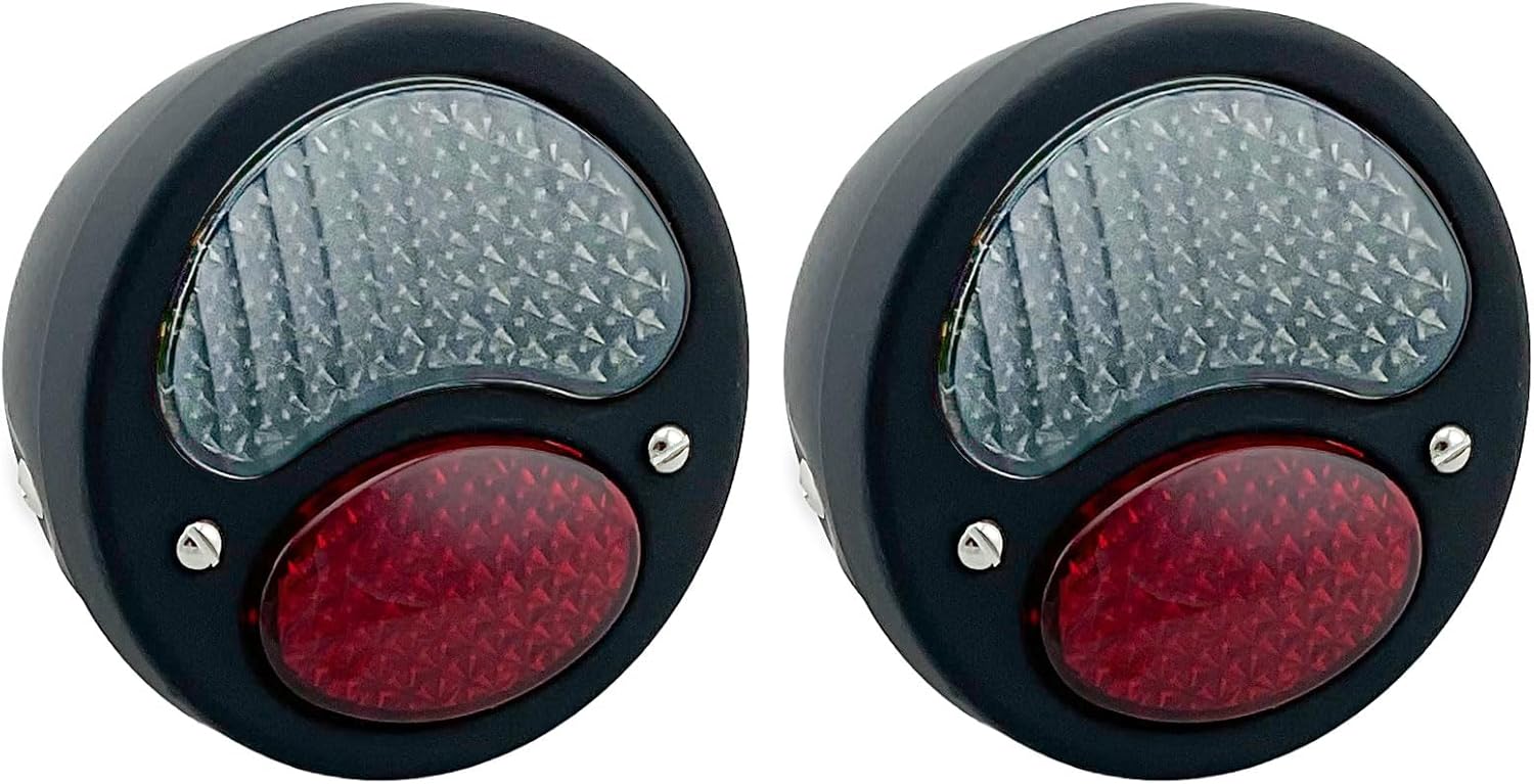 Amazon.com: FATECIM 2X Vintage Duolamp LED Tail Light 12V Rear Stop ...