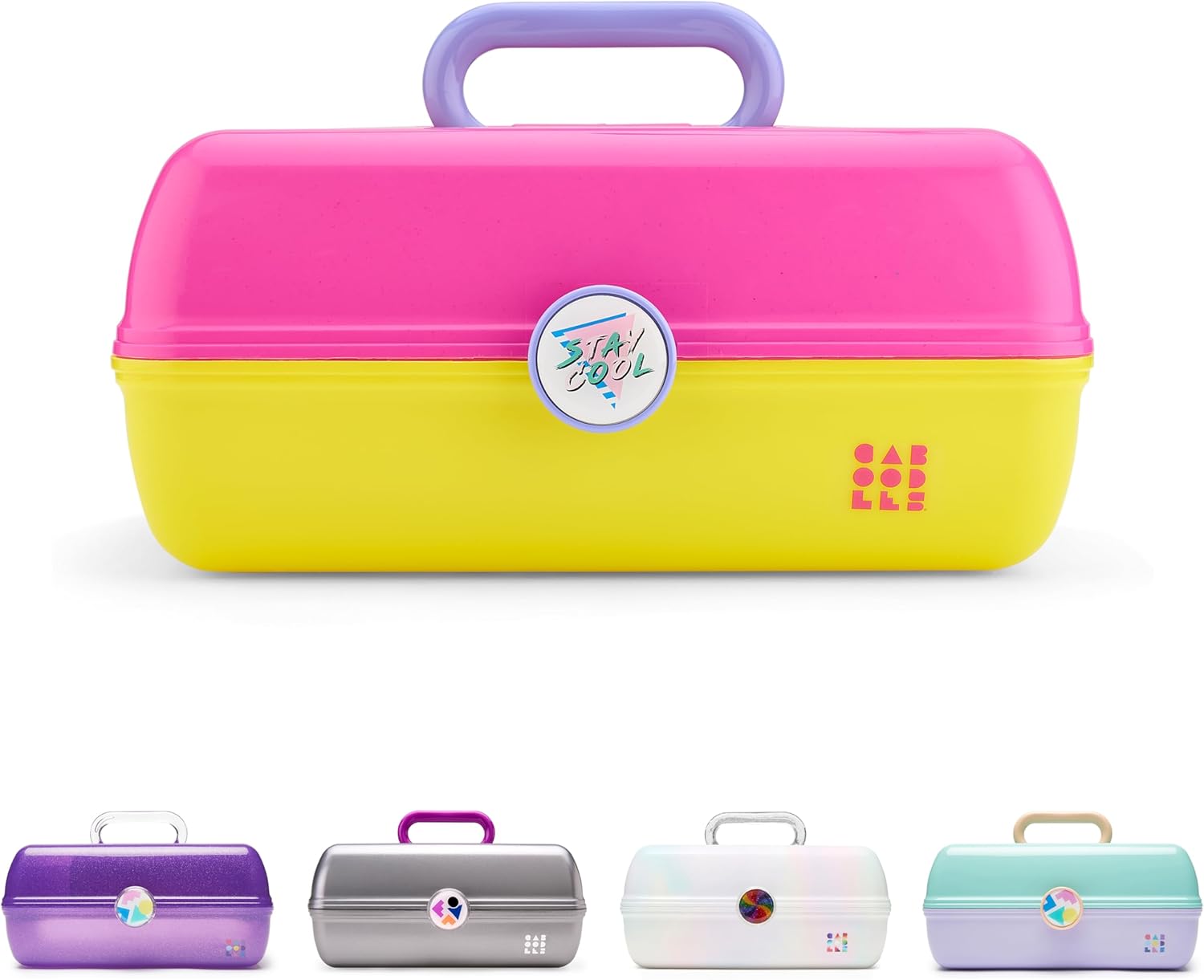 Amazon.com: Caboodles On-The-Go Girl Makeup Box, Pink on Yellow, Hard ...