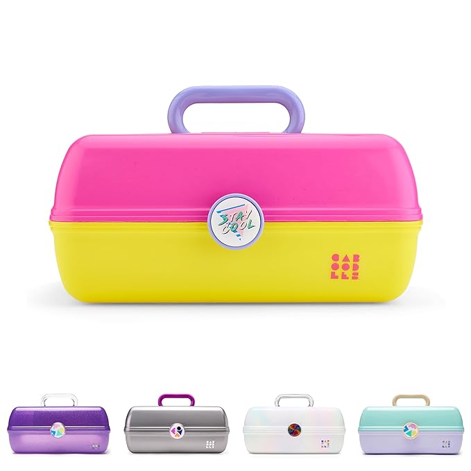 Amazon.com : Caboodles On-The-Go Girl Makeup Box, Pink on Yellow, Hard ...