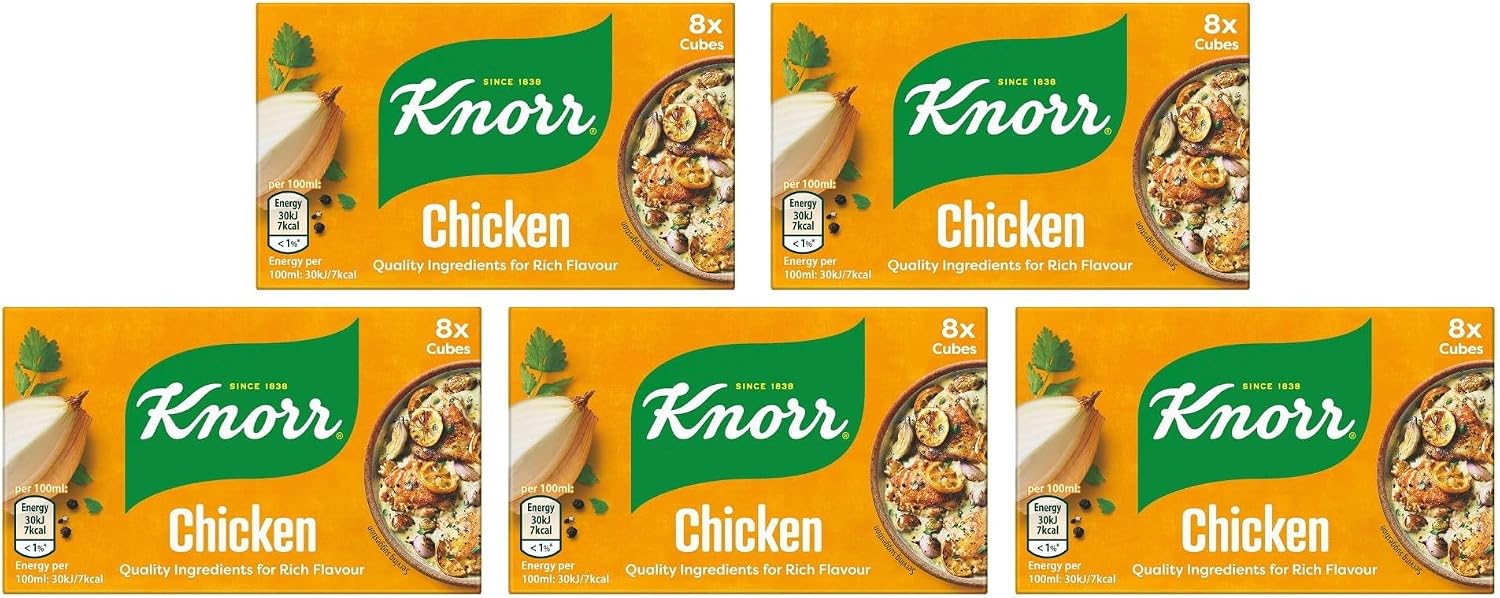 Knorr Chicken Stock Cubes 80g (10g X 8 Cubes) | PACK OF 5 | Quality ...