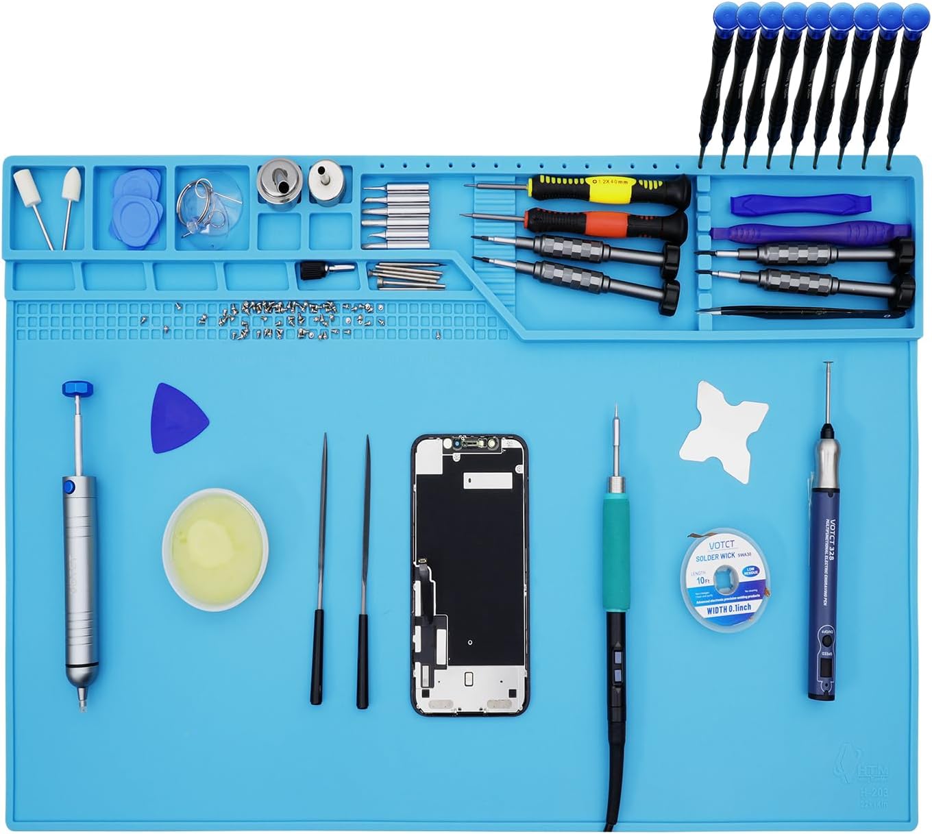 Amazon.com: Kaisi Large Soldering Mat Heat Resistant 932℉, Silicone ...