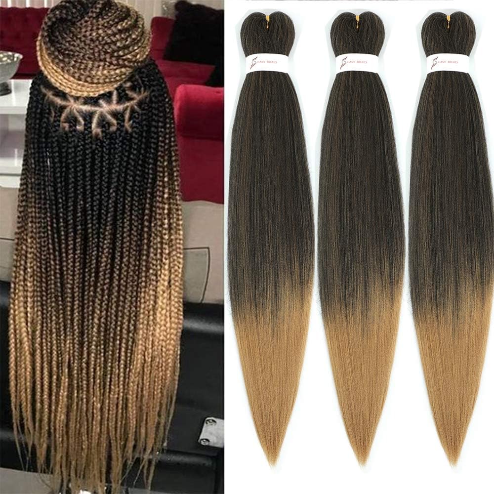 Pre-stretched Braiding Hair 26″ Easy Braid 3 Packs/Lot Professional ...