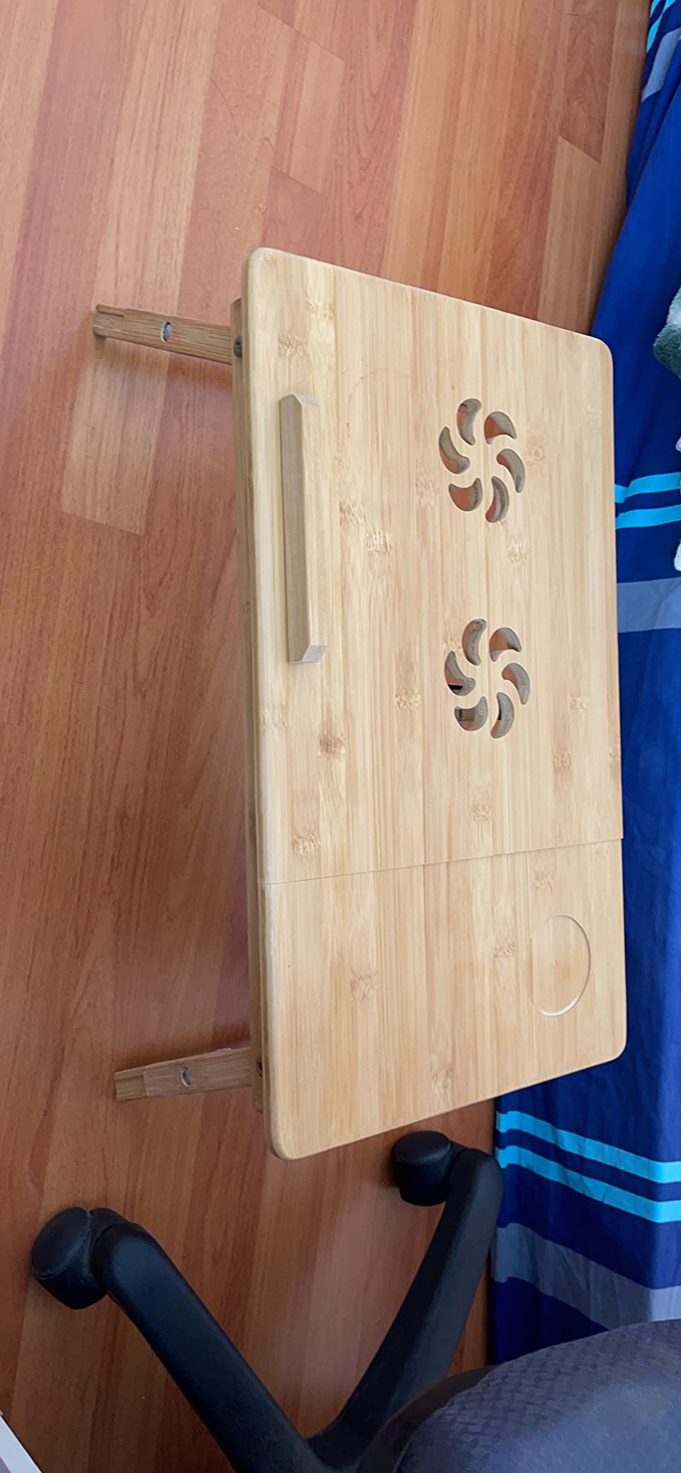 Serving Tray Bed Table with Handles&Folding Legs Foldable Portable ...