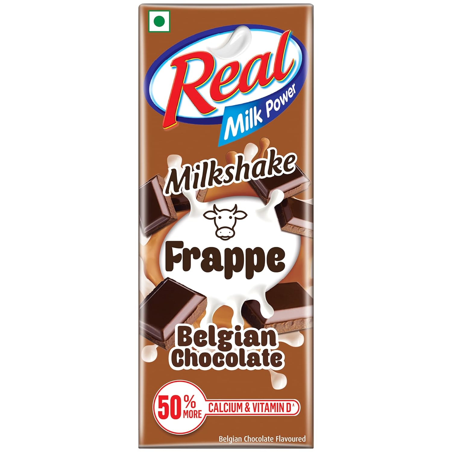 Real Frappe Milkshake - Belgian Chocolate Pouch, 180 ml : Amazon.in ...