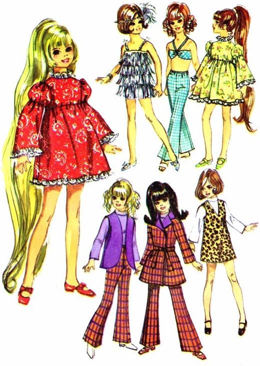 Simplicity 8519 Sewing Pattern Teen Dolls Wardrobe 17 1/2 inch Crissy ...