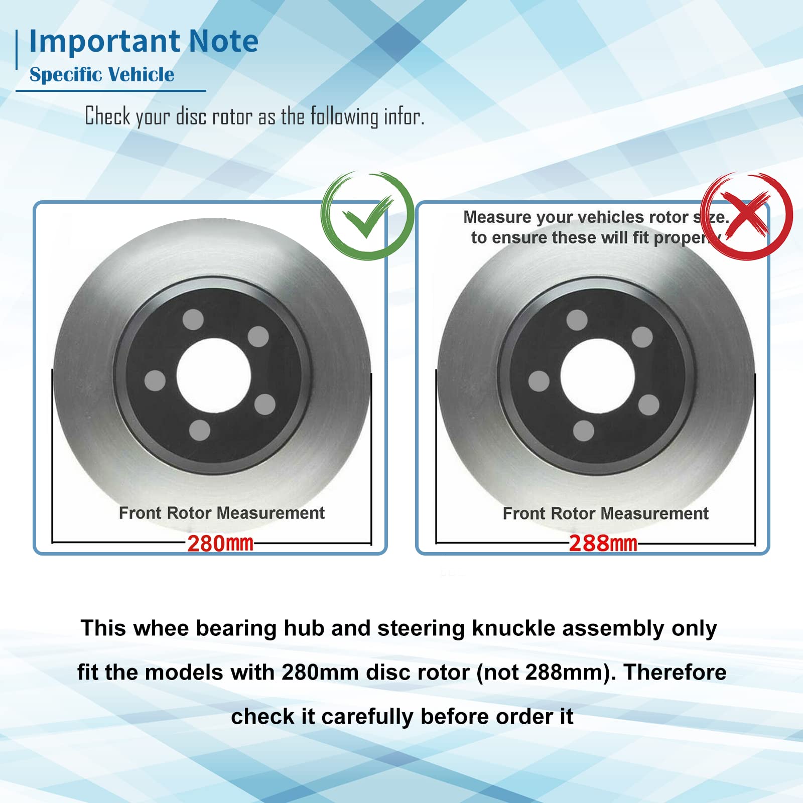 A-Premium 2 x Front Steering Knuckle & Wheel Bearing Hub Assembly ...