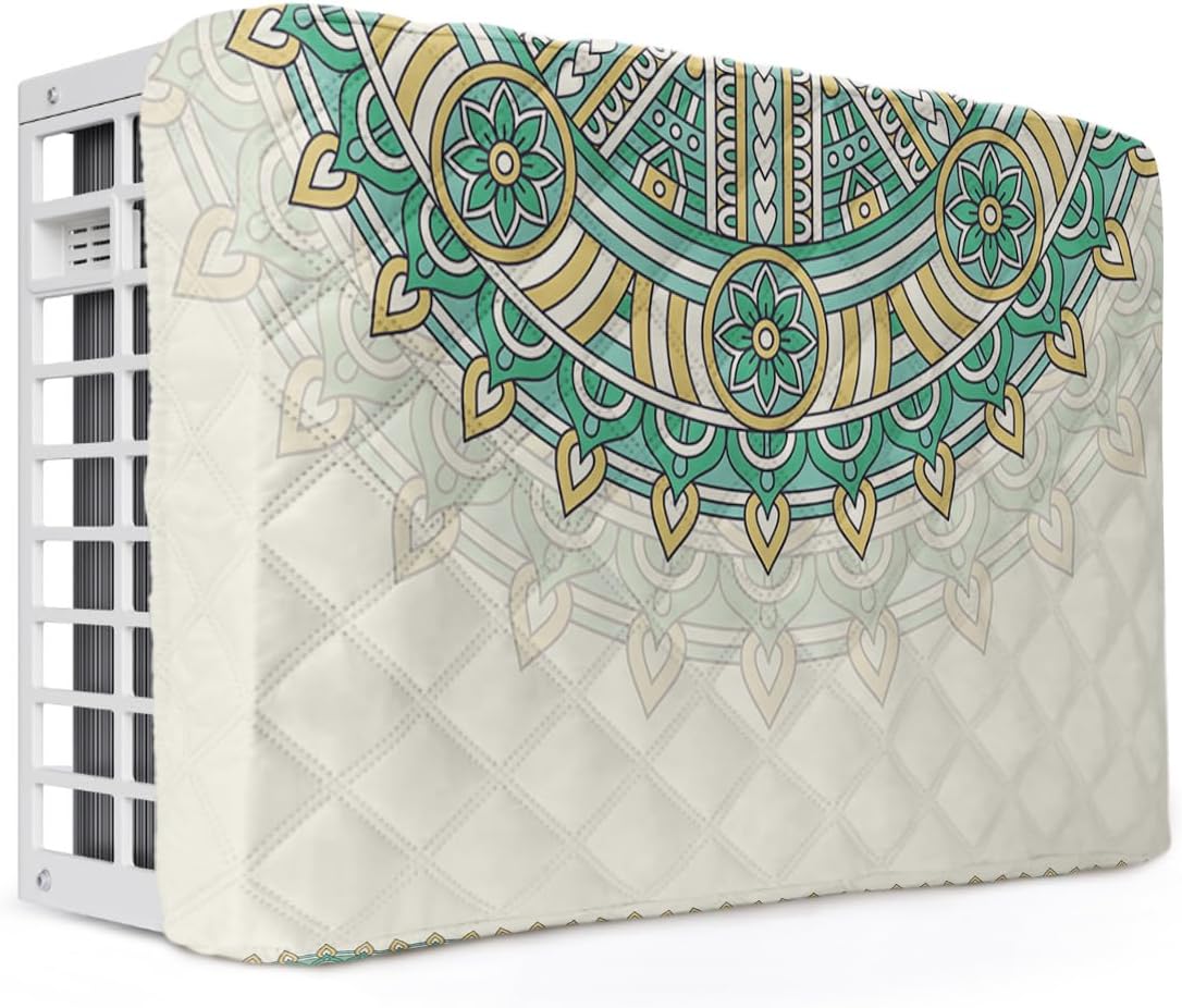 Amazon.com: Air Conditioner Cover AC Cover Bohemian Ethnic Retro ...