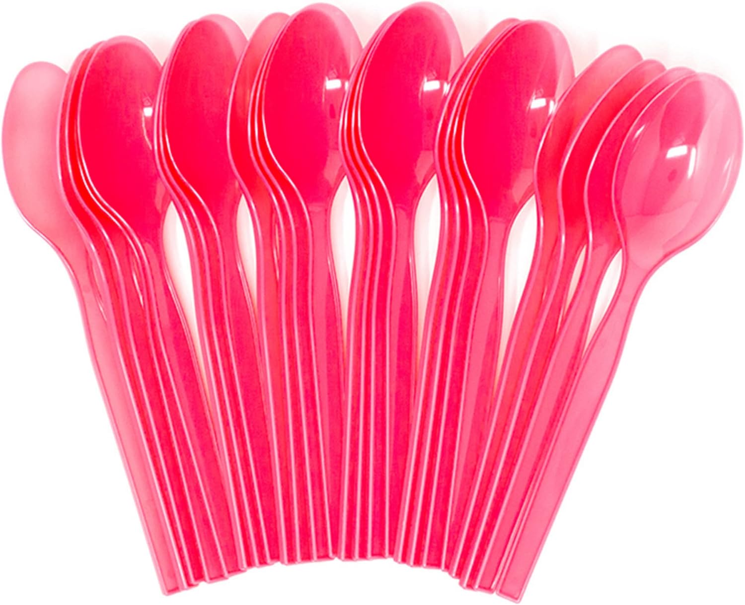 Amazon.com: Hot Pink Plastic Spoons (24 Pack) - Pink Party Spoons ...