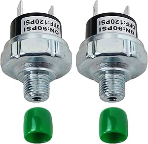 Amazon.com: 2pcs Air Pressure Switch 90-120 PSI Pressure Switch 1/8"-27 ...