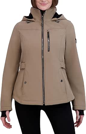 HFX Women's Softshell Power Stretch Fur Lining Jacket with Adjustable ...