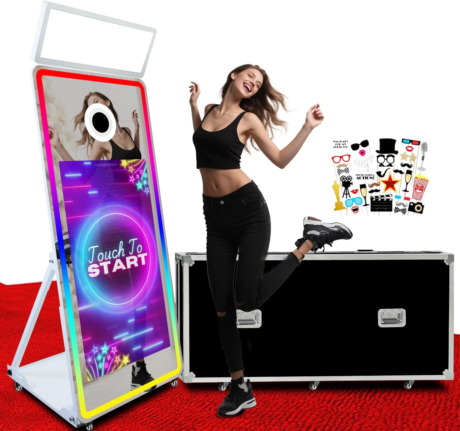 Amazon.com : Magic Mirror Photo Booth Machine 43inch Interactive Touch ...