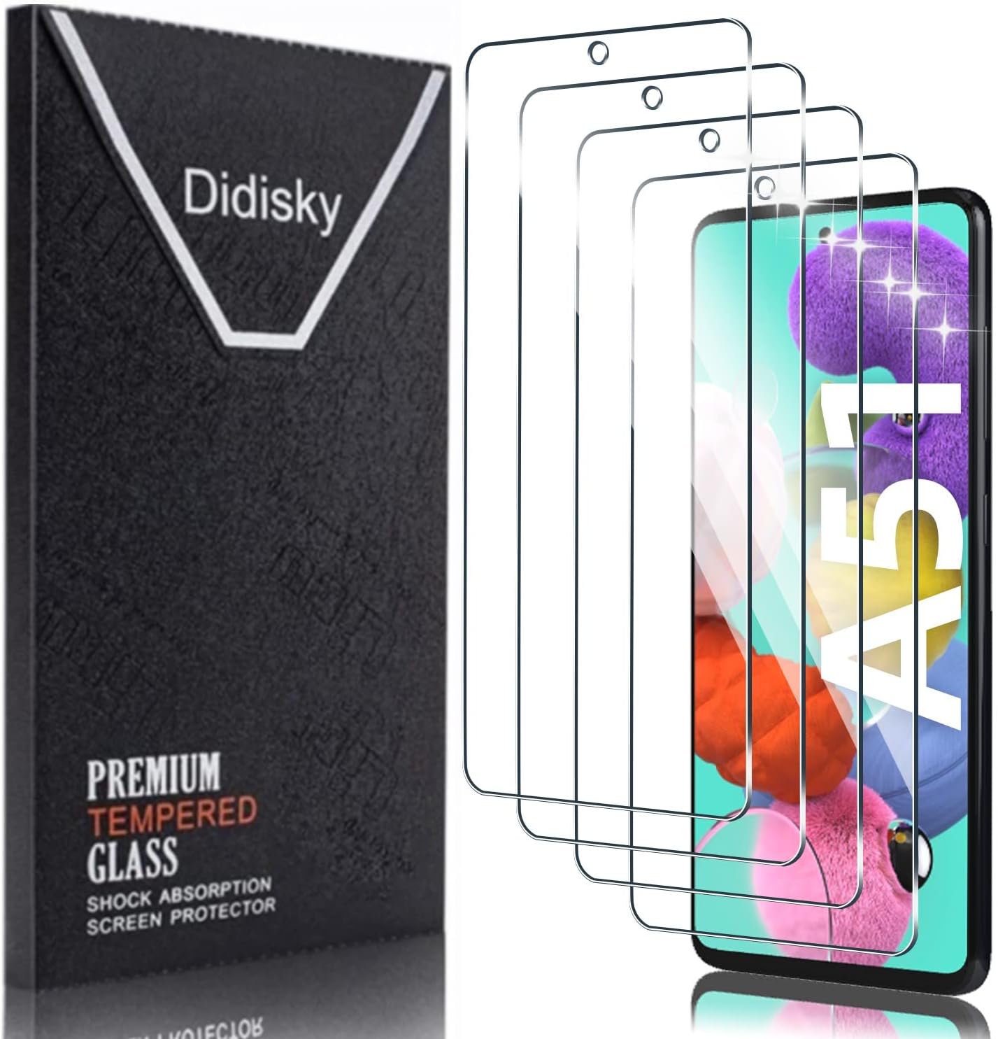 Didisky Tempered Glass Screen Protector for Samsung Galaxy A51 4G / 5G ...