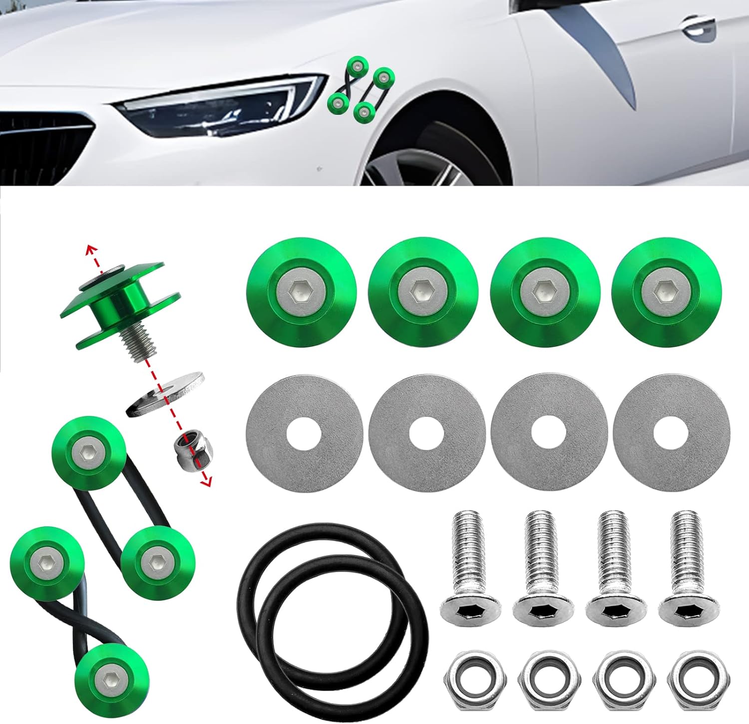 Amazon.com: Bumper Quick Release Fasteners Kit, JDM Quick Release ...