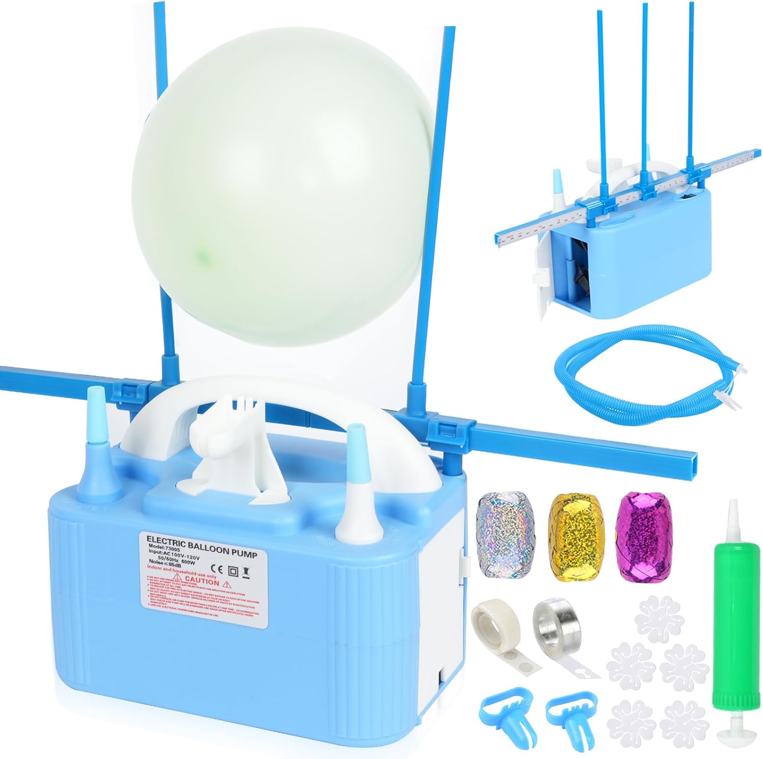 Amazon.com: Balloon Pump,Electric Balloon Pump, Dual Nozzles Air Pump ...