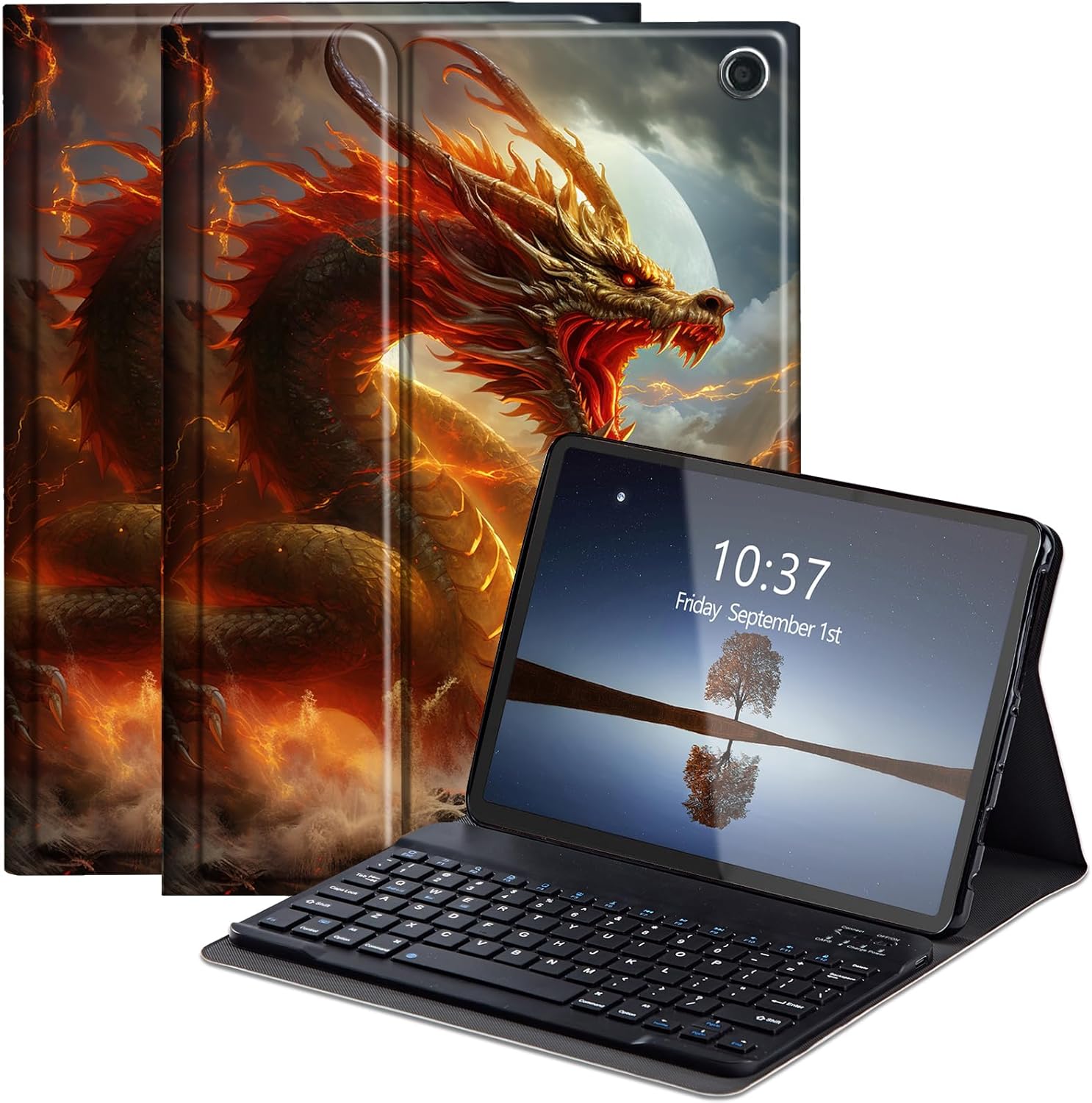 Amazon.com: WZCJDHMJ Keyboard Case for All-New Amazon Fire HD 10 and ...