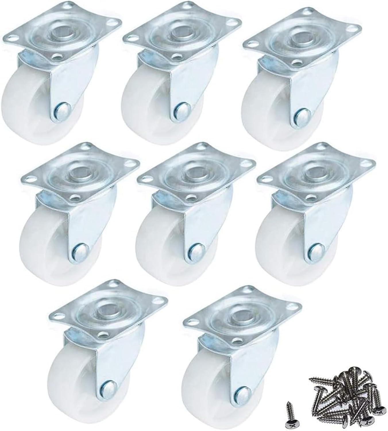 Amazon.com: HOWDIA 1 Inch Swivel Caster Wheels with Rubber Base & Ball ...
