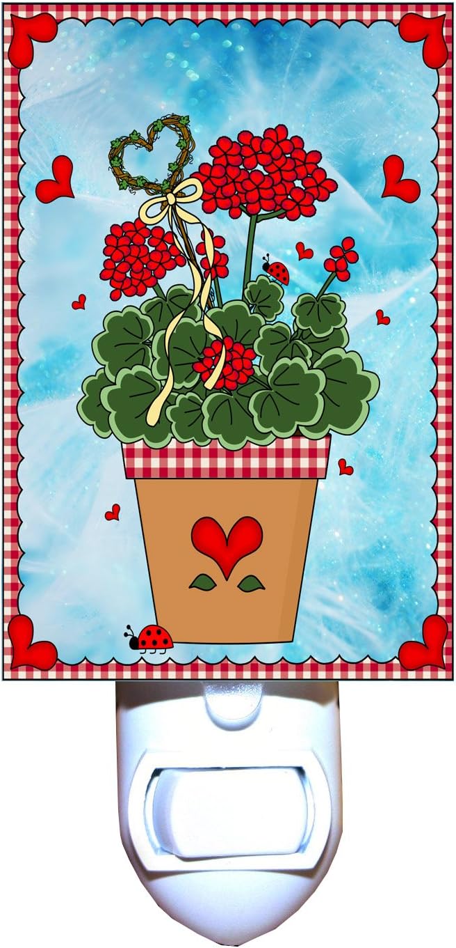 Gotham Decor Geraniums and Ladybug Decorative Night Light - Amazon.com