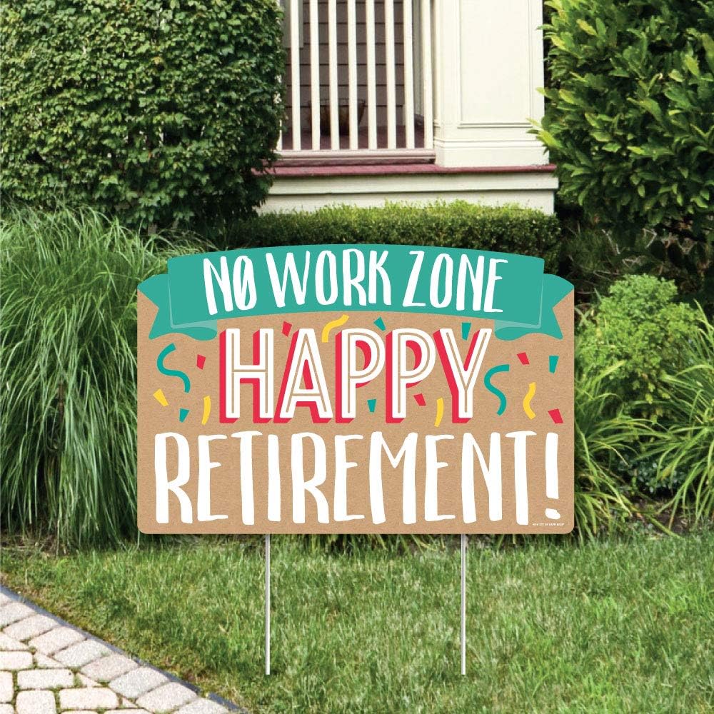 Amazon.com: Big Dot of Happiness Retirement - Retirement Party Yard ...