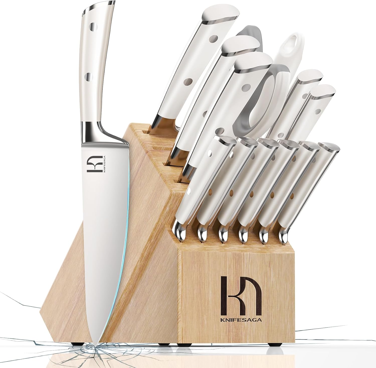 Amazon.com: 2024 Upgraded Knife Set Premium Japanese 15 Piece High ...