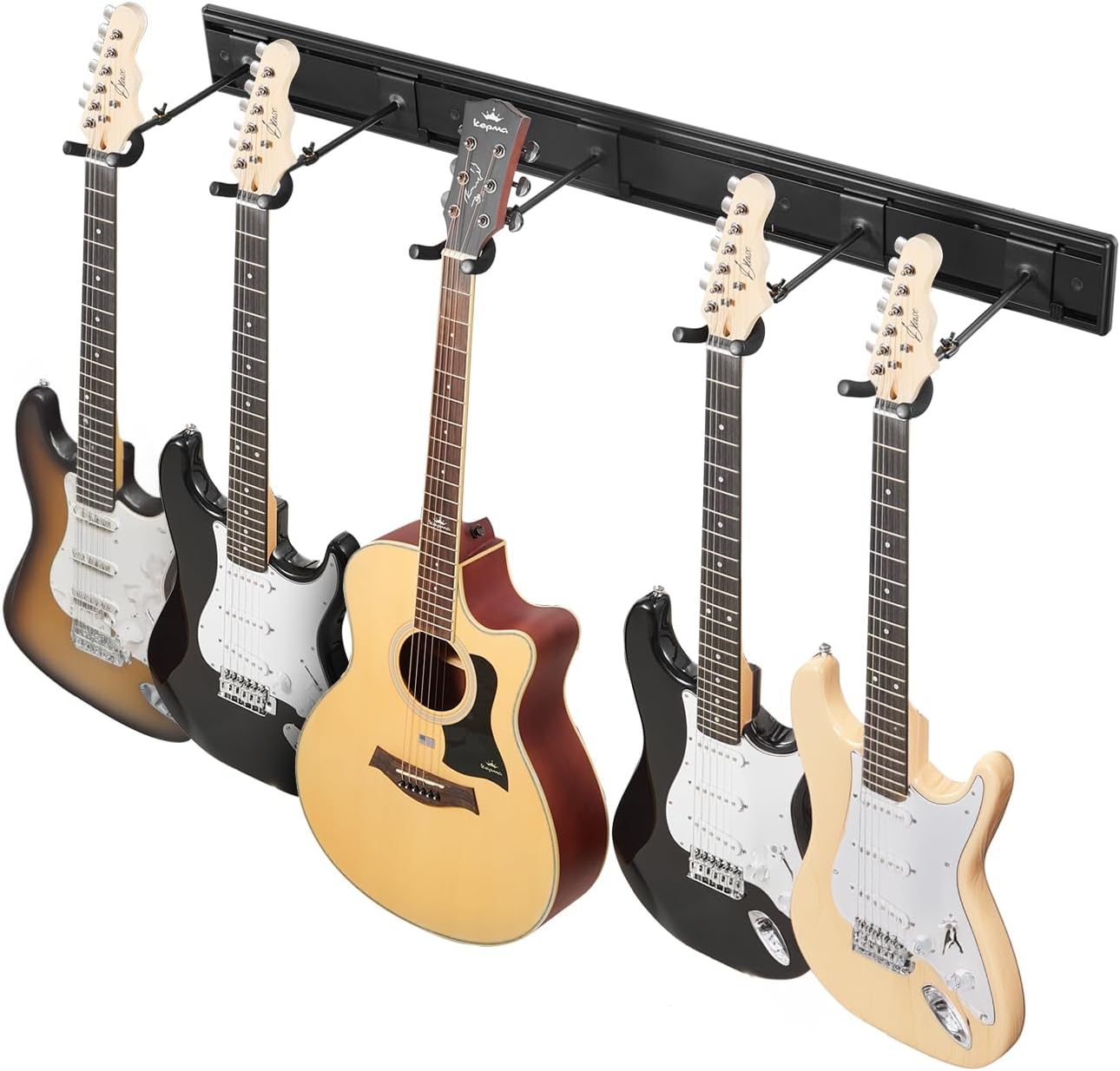 Amazon.com: VEVOR Guitar Wall Mount Hangers, Hold 5 Guitars, Multiple ...