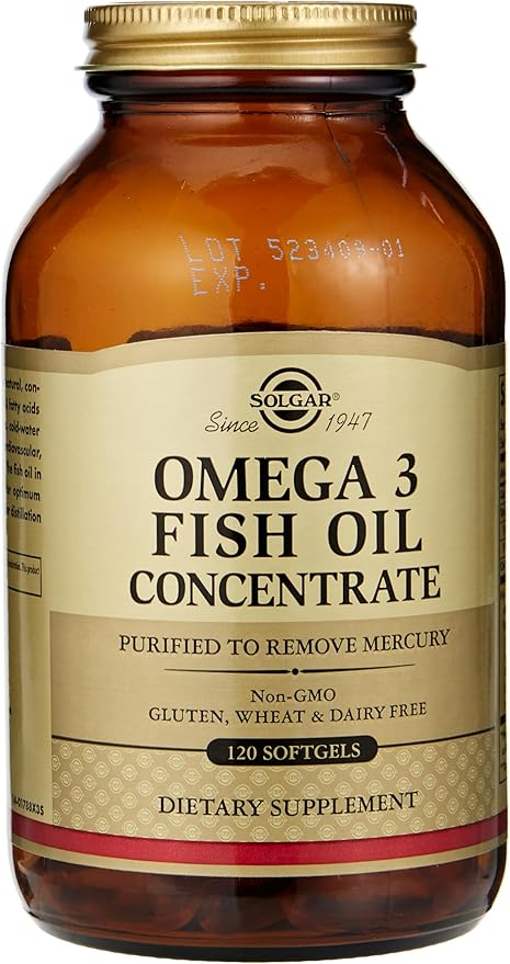 Solgar Solgar, Omega-3 Fish Oil Concentrate, 120 Softgels: Buy Online ...