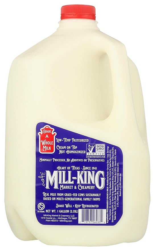 Amazon.com: MILL KING Whole Milk, 1 GL : Grocery & Gourmet Food