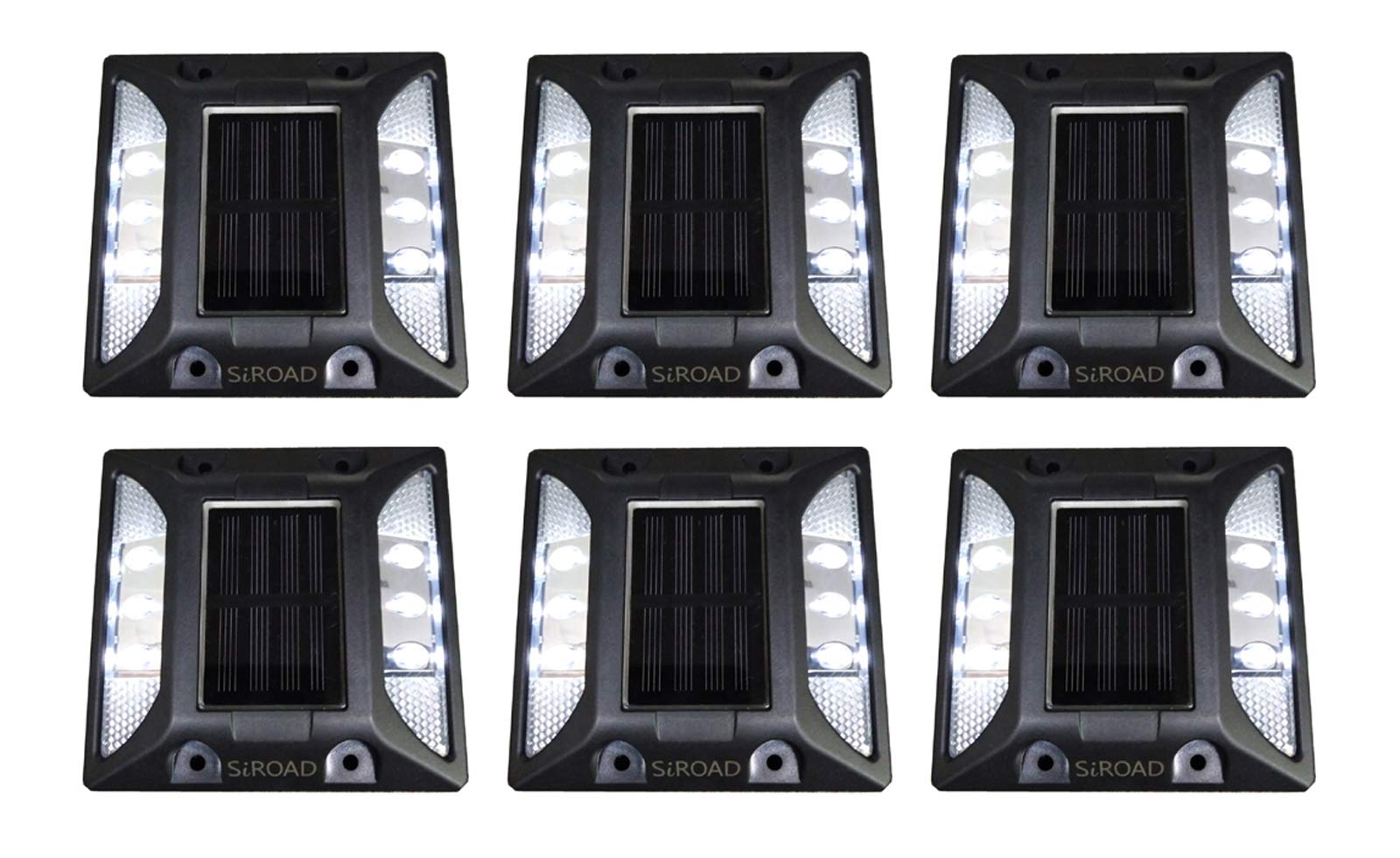 SIROAD Solar Driveway Deck Light, IP68 Waterproof Outdoor Reflectors ...