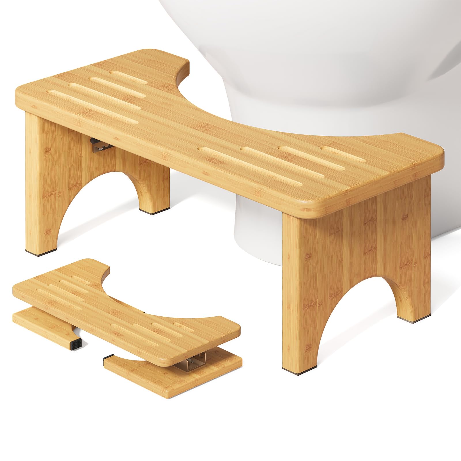 Amazon.com: Squatting Potty for Adults Foldable, 7In Bamboo Toilet ...