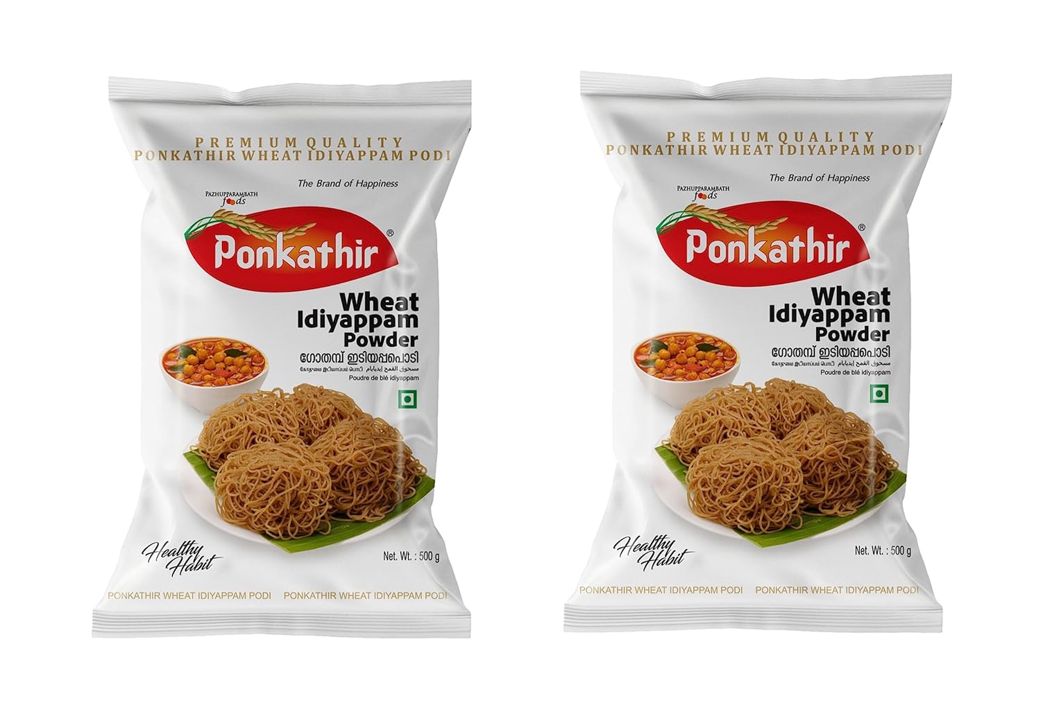 Ponkathir Wheat Idiyappam Powder 1Kg (500gx2Pkts) | Gothambu Idiyappam ...