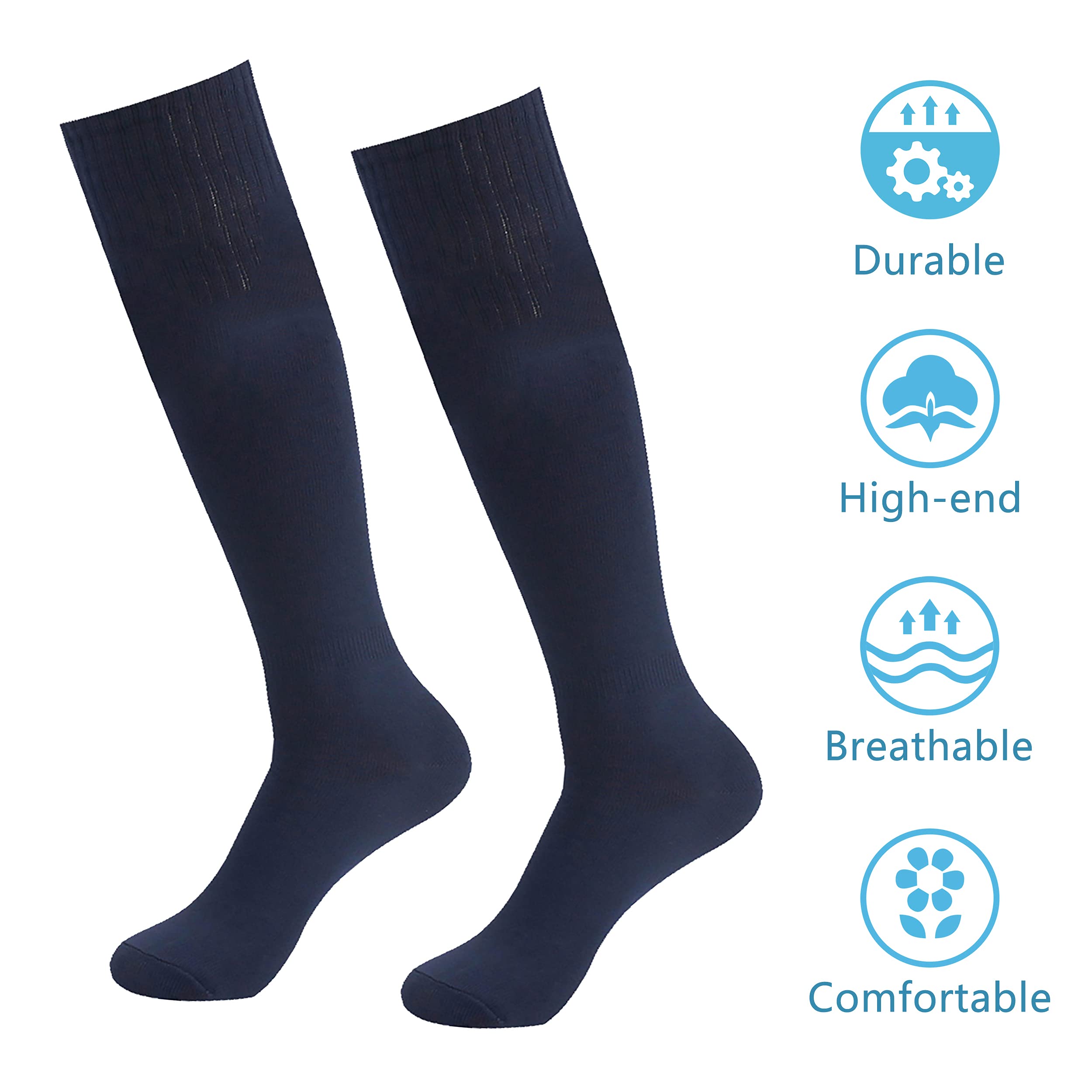 Snapklik.com : Navy Football Socks, Men Women Knee High Soccer Baseball ...