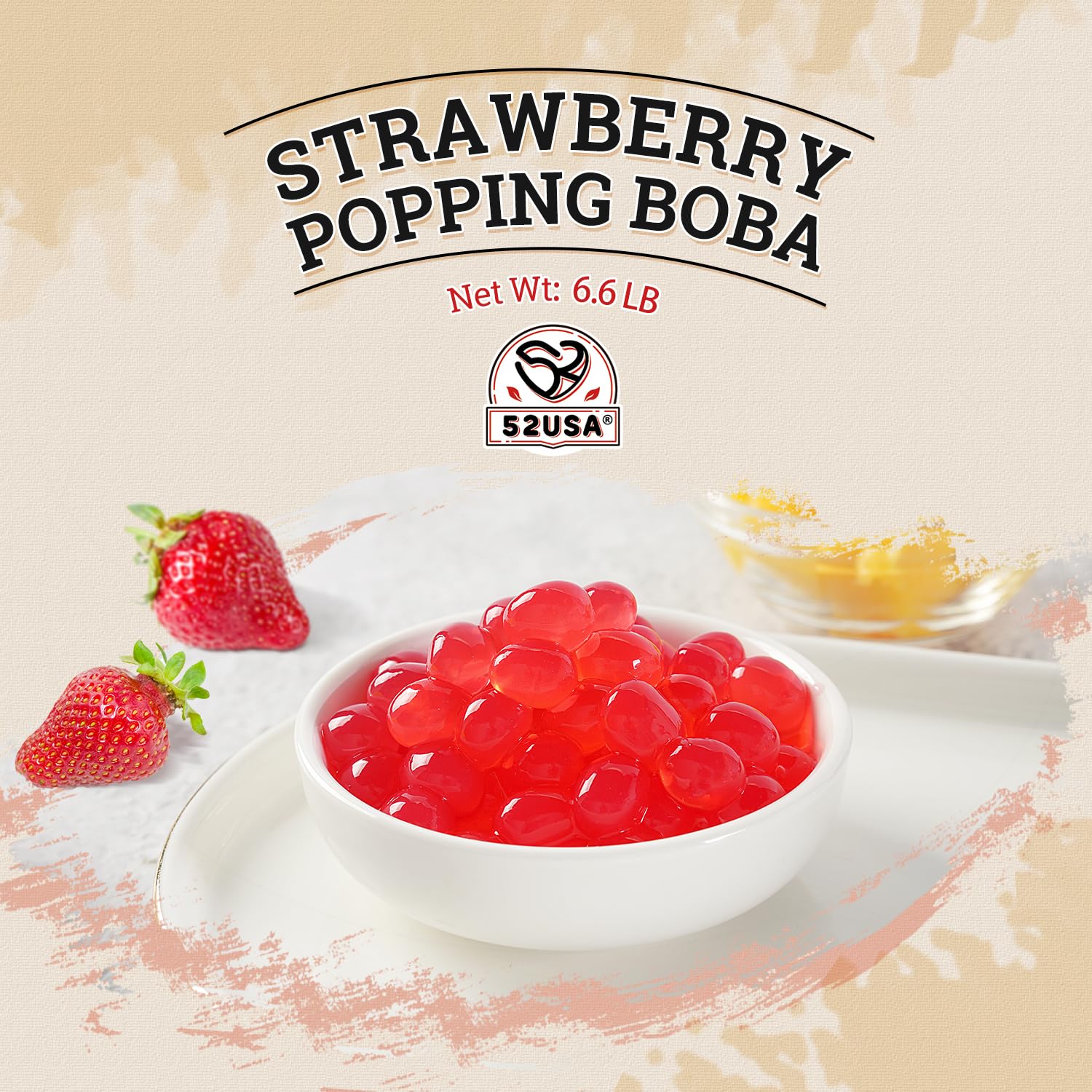 Snapklik.com : 52USA Strawberry Popping Boba Pearls For Bubble Tea ...